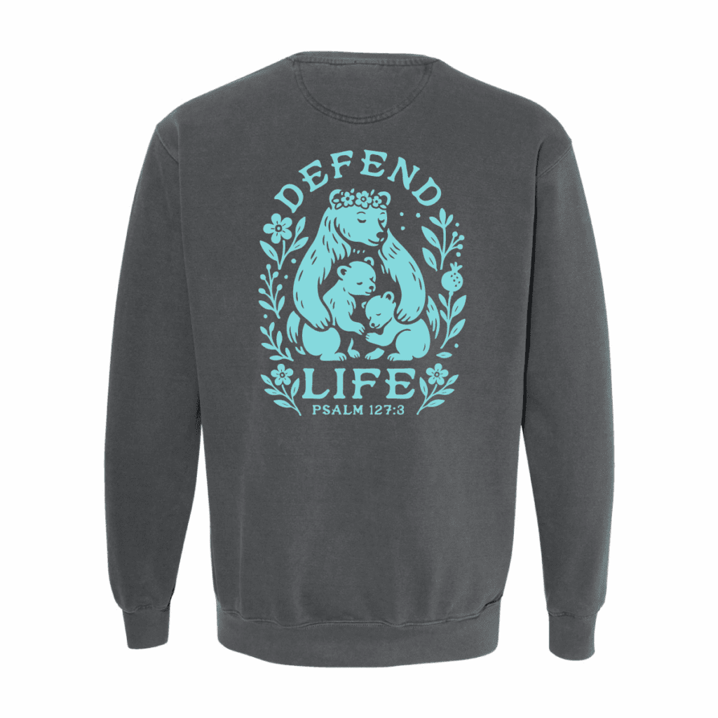 Defend Life Comfort Colors® Sweatshirt – Pepper Grey with Mama Bear ...