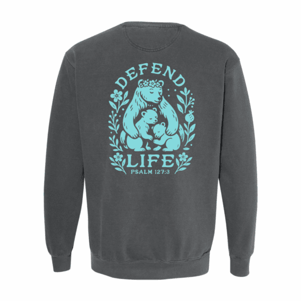 Defend Life Comfort Colors® Sweatshirt – Pepper Grey with Mama Bear ...